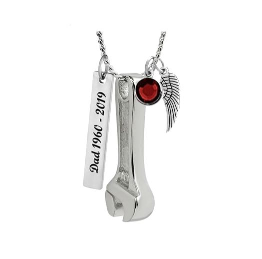 Wrench urn necklace store